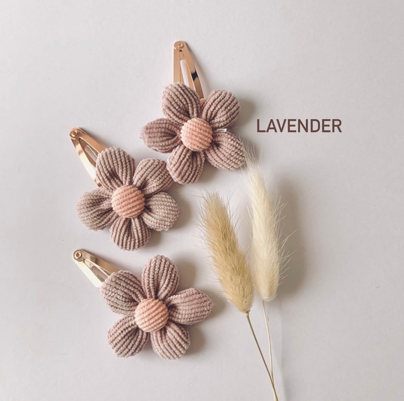 Daisy Corduroy Snap Clip - Etsy