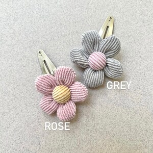 Daisy Corduroy Snap Clip - Etsy