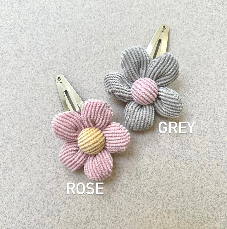 Daisy Corduroy Snap Clip - Etsy