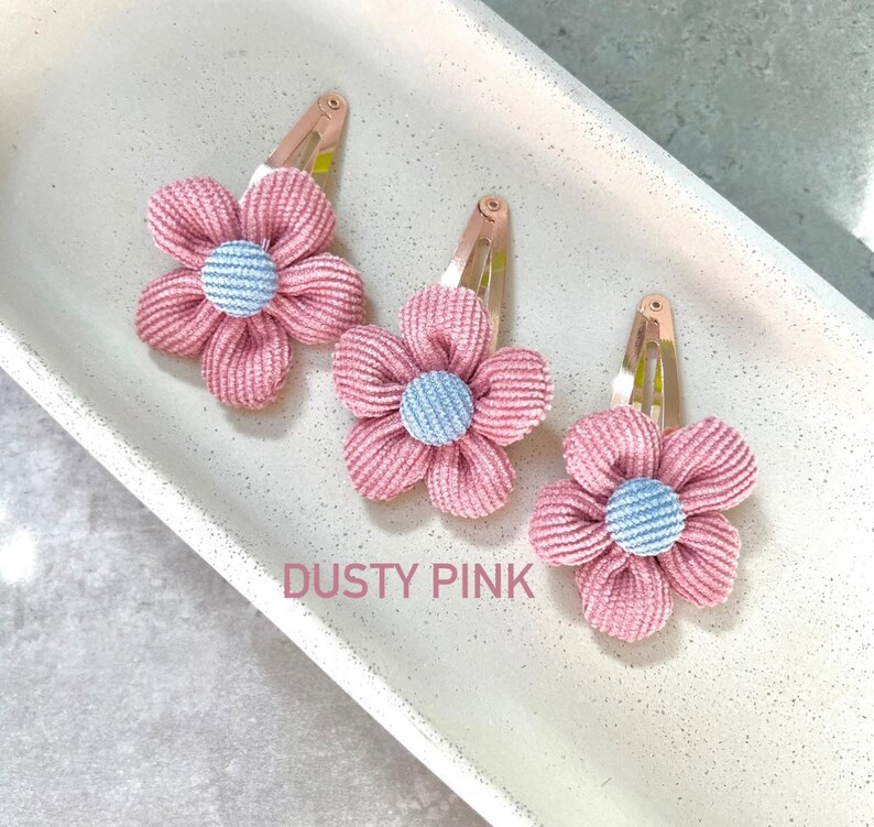 Daisy Corduroy Snap Clip - Etsy