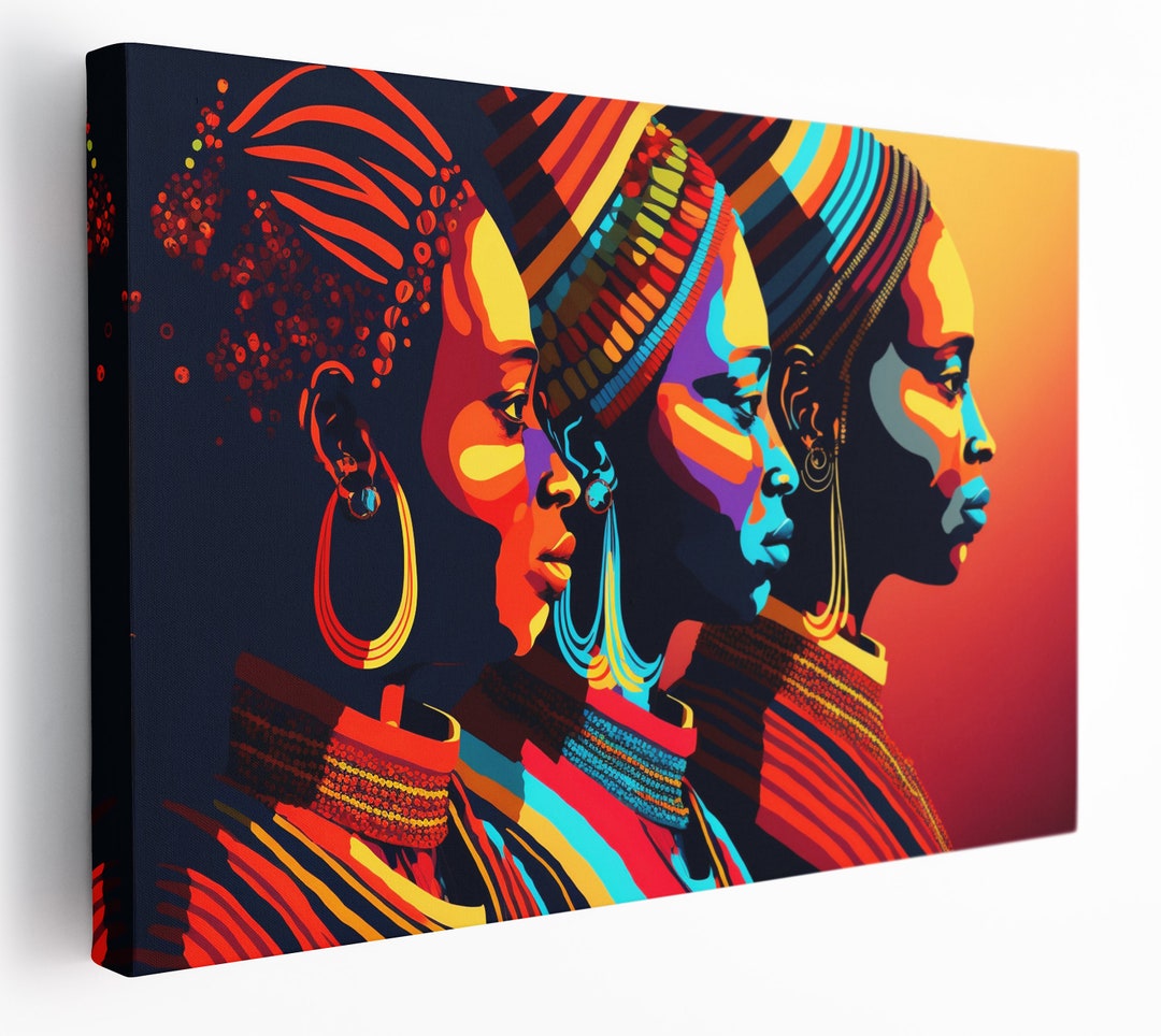 African Retro Wall Art Canvas Print Living Room Bedroom - Etsy