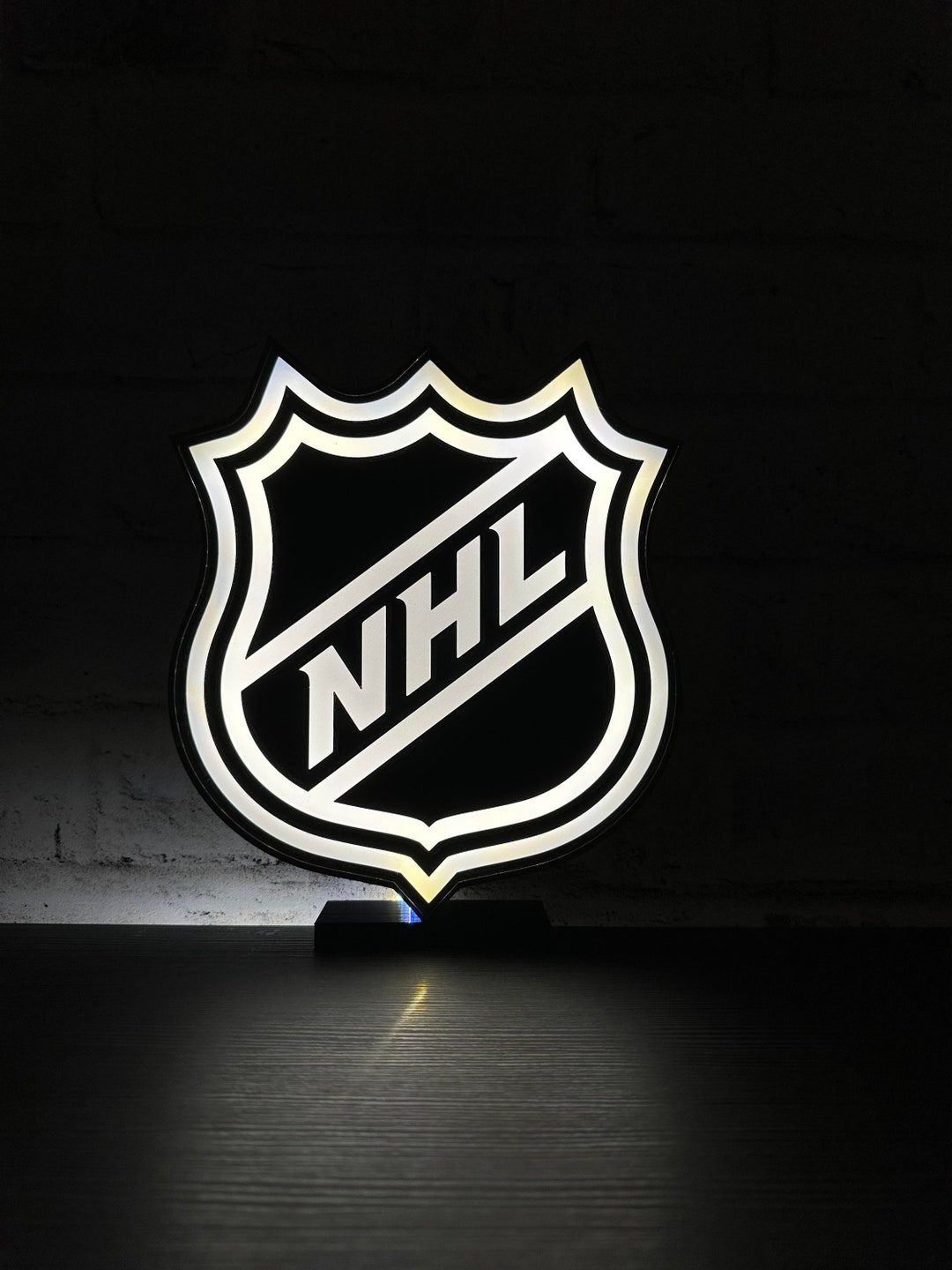 NHL Led Lightbox Sign Lamp Hockey Room Decoration - Etsy