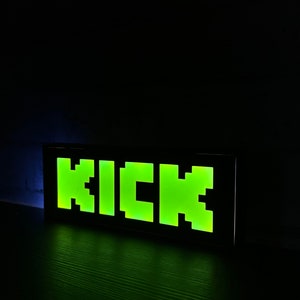 Kick Led Lightbox Sign | Lamp | Room Decoration - Etsy