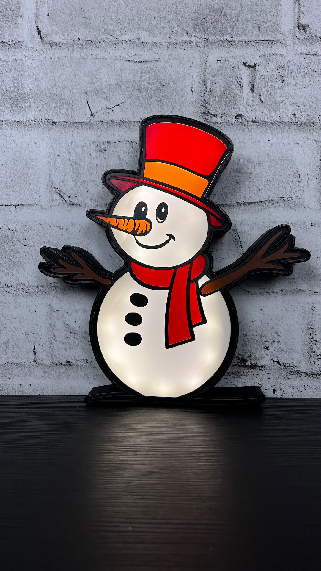 Snowman Christmas Led Lightbox Sign | Lamp | Room Decoration - Etsy
