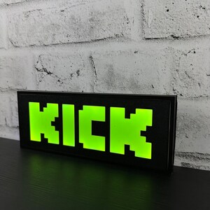 Kick Led Lightbox Sign | Lamp | Room Decoration - Etsy