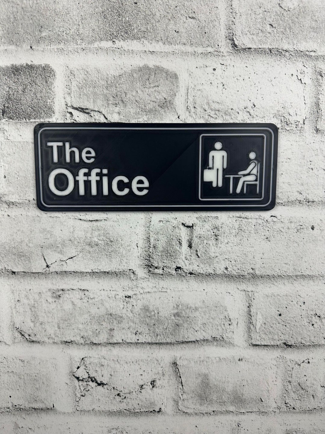 The Office Sign Style Plate Sign | Desk Name | Room Decoration - Etsy