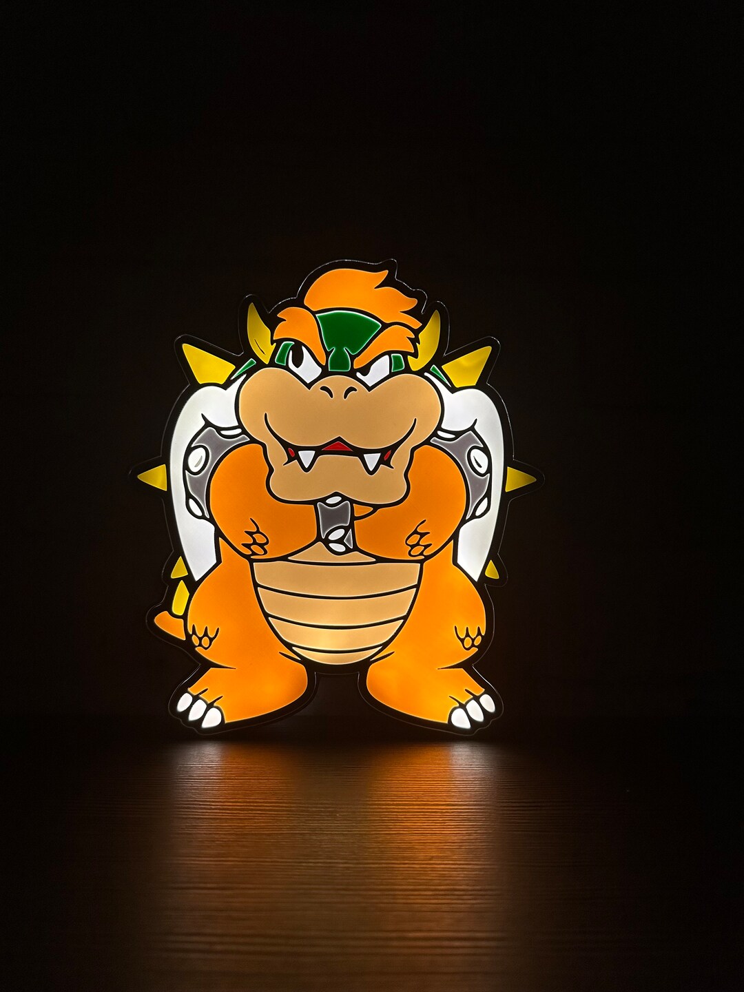 Bowser Mario Bros Led Lightbox Sign Lamp Room - Etsy