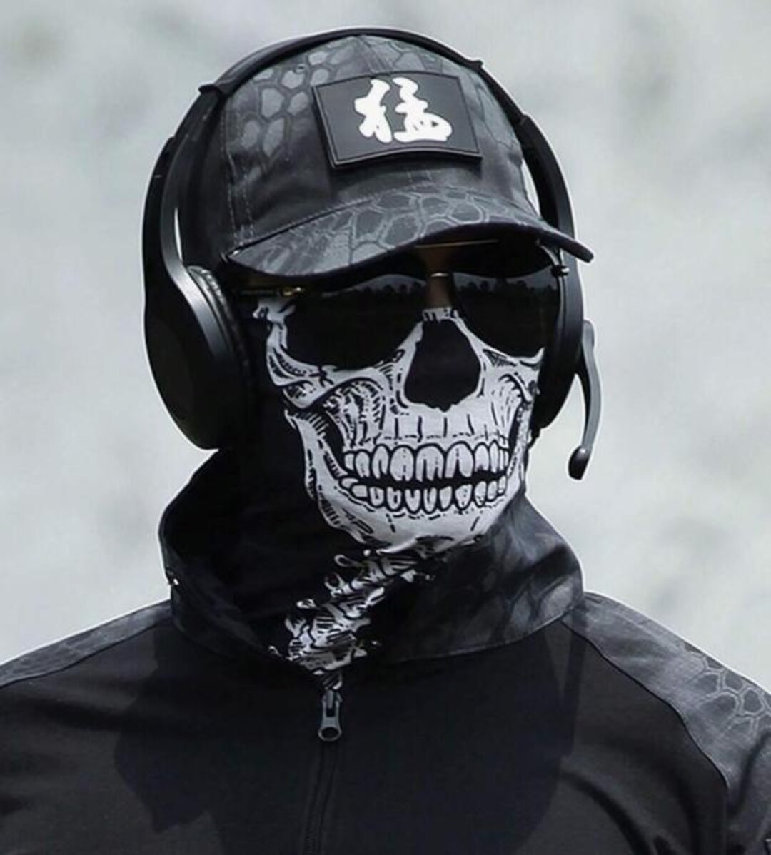 Skull Pattern Face Mask , Balaclava Mask Black - Etsy
