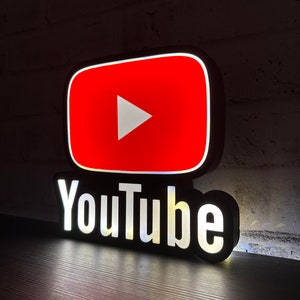Youtube Led Lightbox Sign Lamp Room Decoration - Etsy
