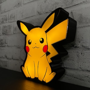 Pikachu Led Lightbox Sign Lamp Pokémon Room Decoration - Etsy Canada