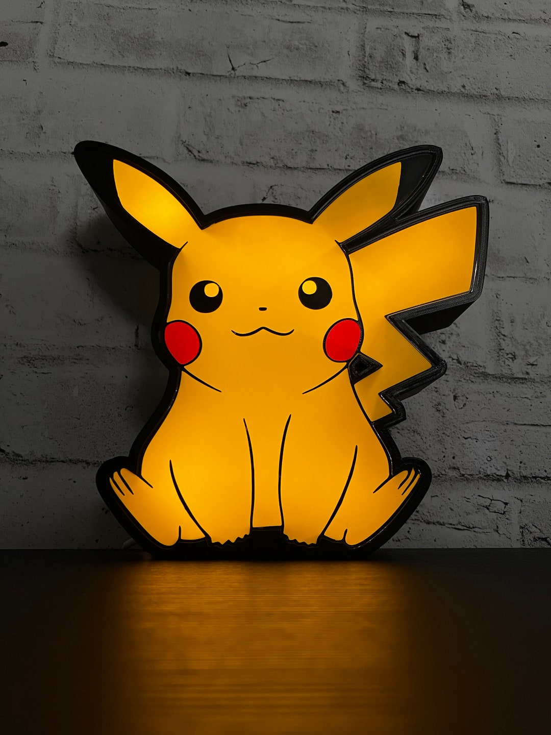 Pikachu Led Lightbox Sign Lamp Pokémon Room Decoration - Etsy
