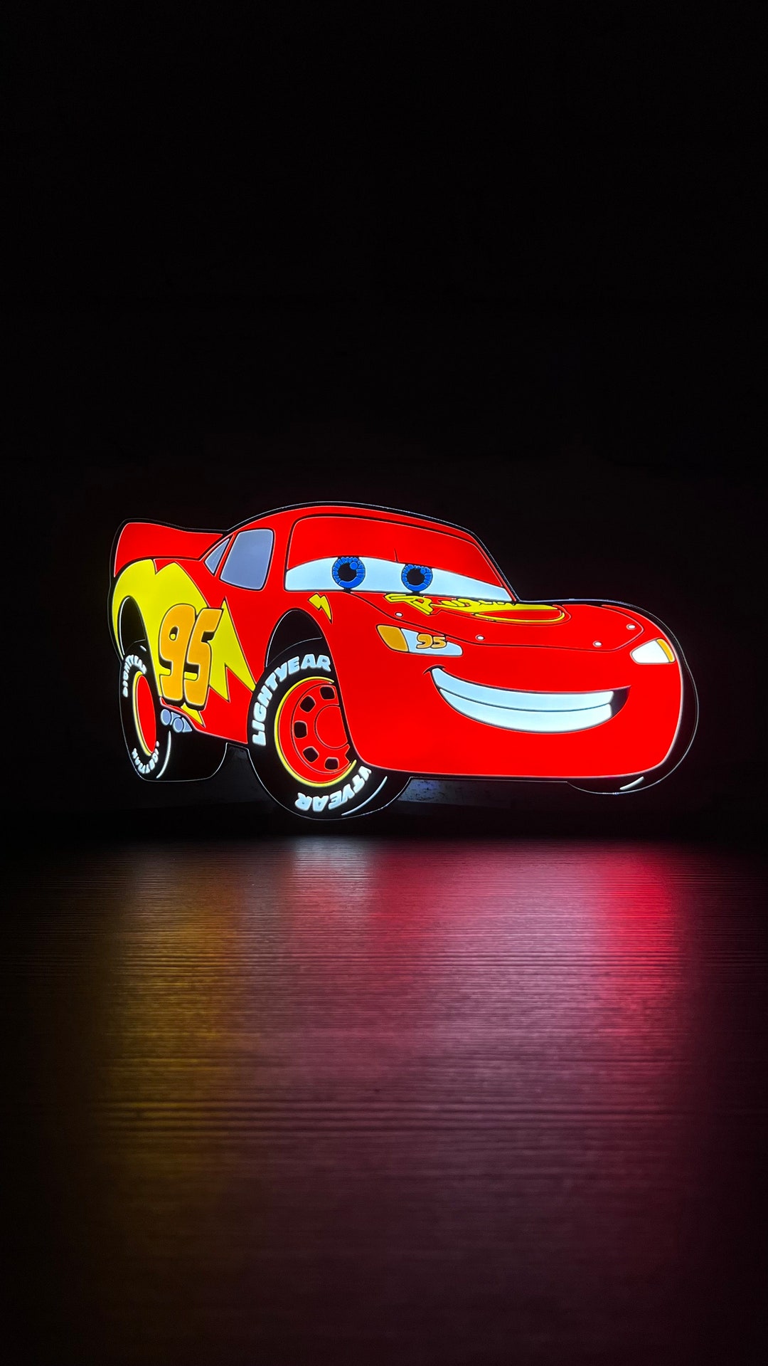 Flash Mcqueen Cars Led Lightbox Sign | Lamp | Room Decoration - Etsy