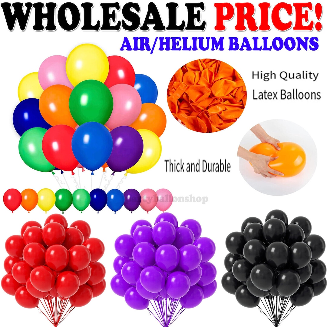 WHOLESALE BALLOONS 10-500 Latex Bulk Price Job Lot Quality for Wedding ...