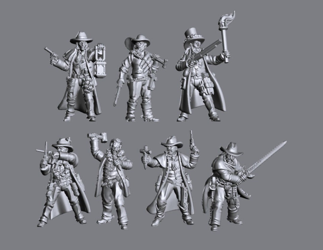 Wild West Vampire Hunter Gang Miniatures - Etsy
