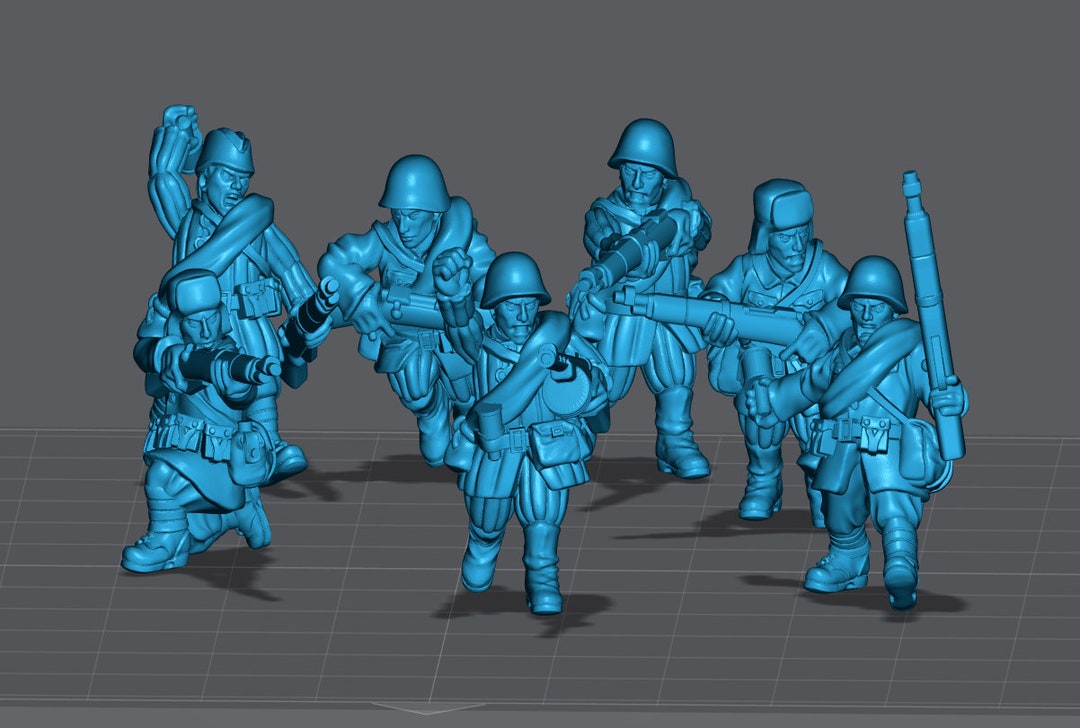WW2 Russia Rifle Squad #1 28mm Miniature - Etsy