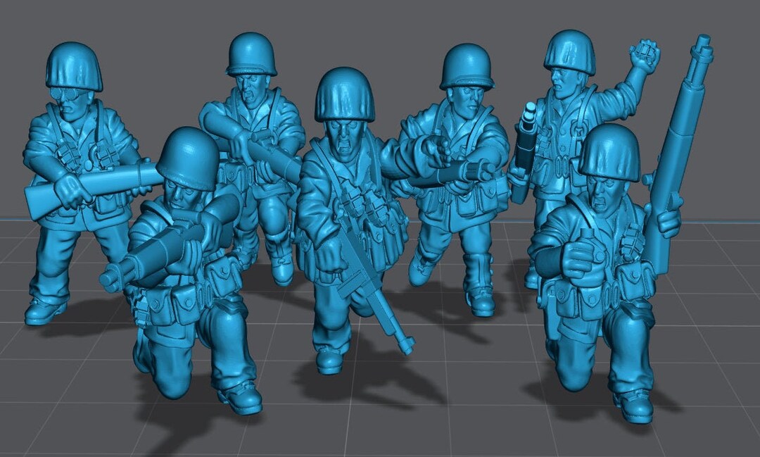 WW2 USMC Rifle Squad #2 28mm Miniature - Etsy