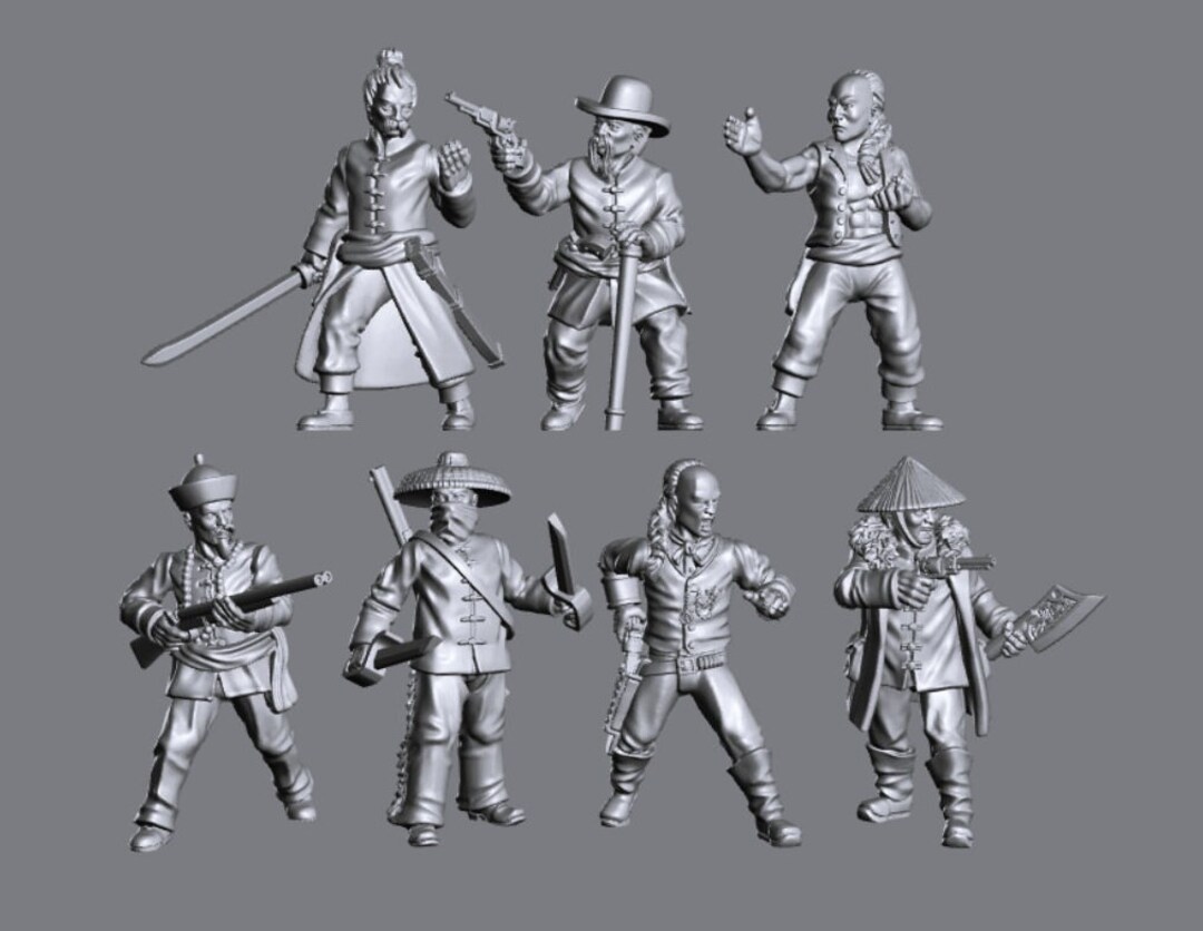 Wild West Chinese Gang Miniatures - Etsy