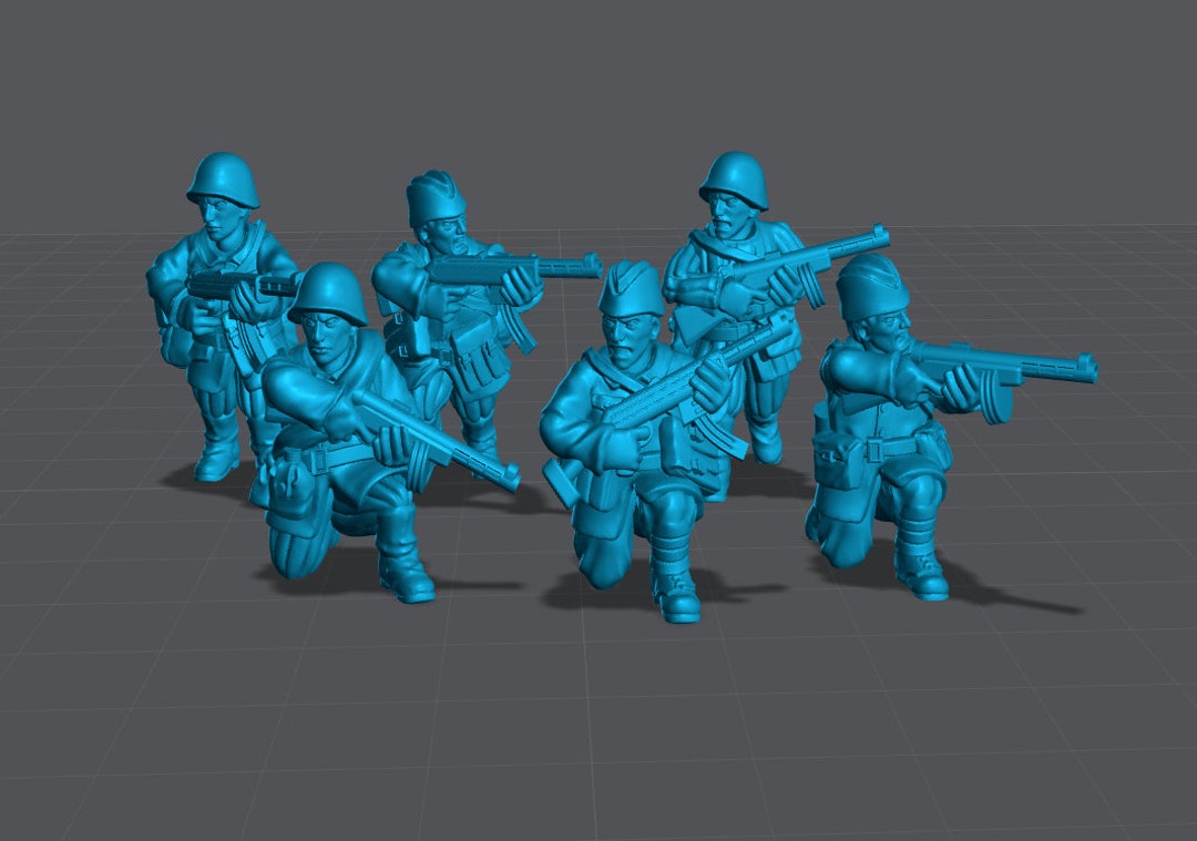 WW2 Russia SMG Gunners 28mm Miniatures - Etsy