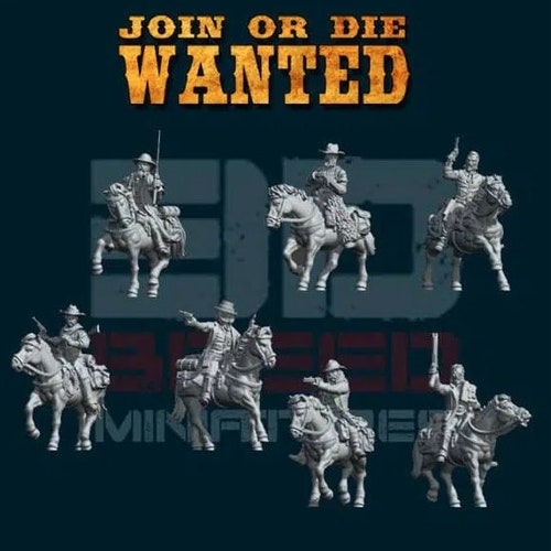 Wild West Union 7th Cavalry on Horseback Miniatures - Etsy