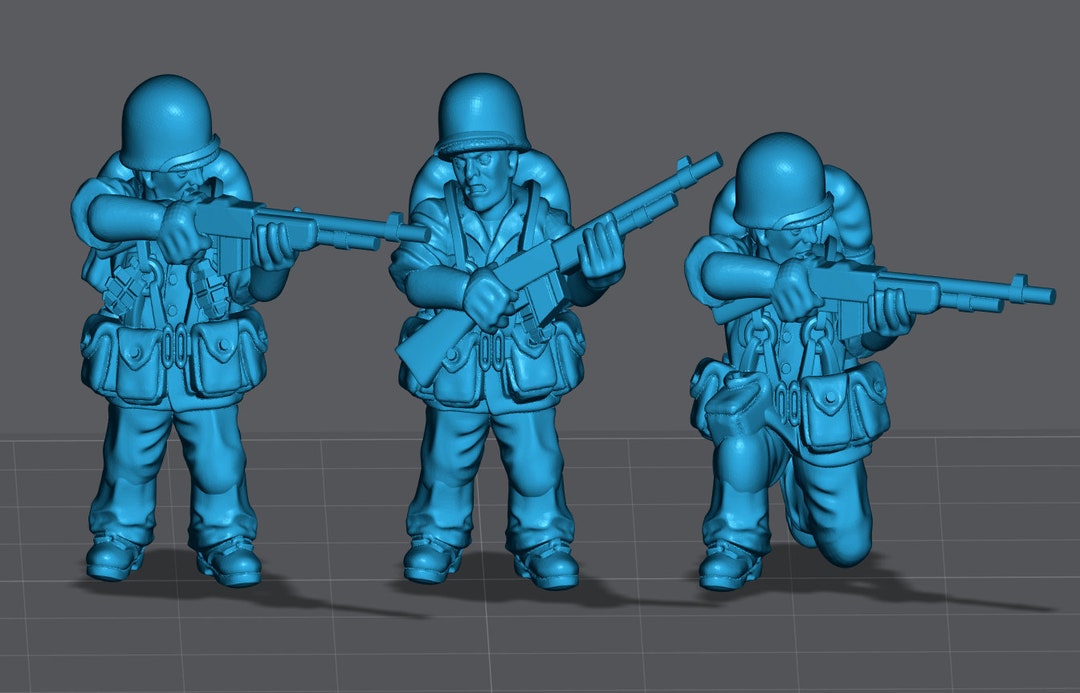 WW2 USMC BAR Gunners 28mm Miniature - Etsy