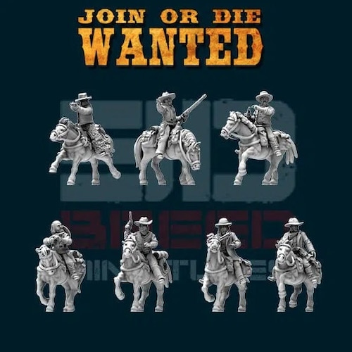 Wild West Union 7th Cavalry Soldiers on Foot Miniatures - Etsy