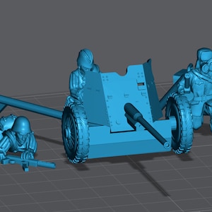 WW2 Russia M1937 45mm Light Cannon Team 28mm Miniature - Etsy