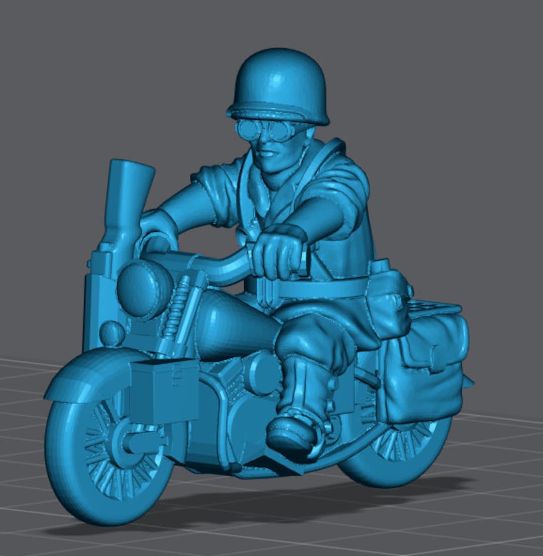 WW2 USA Motorcycle 28mm Miniature - Etsy