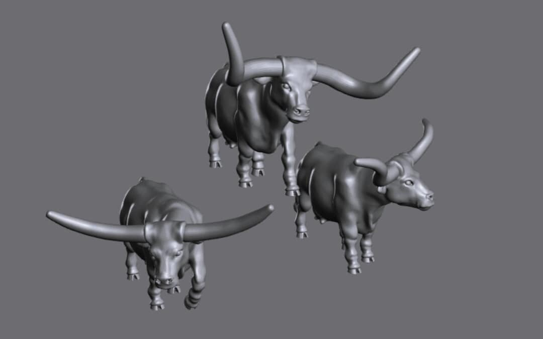 Wild West Long Horn Cattle Miniatures - Etsy