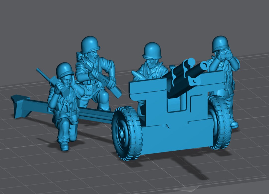 WW2 US Army Howitzer Team 28mm Miniature - Etsy