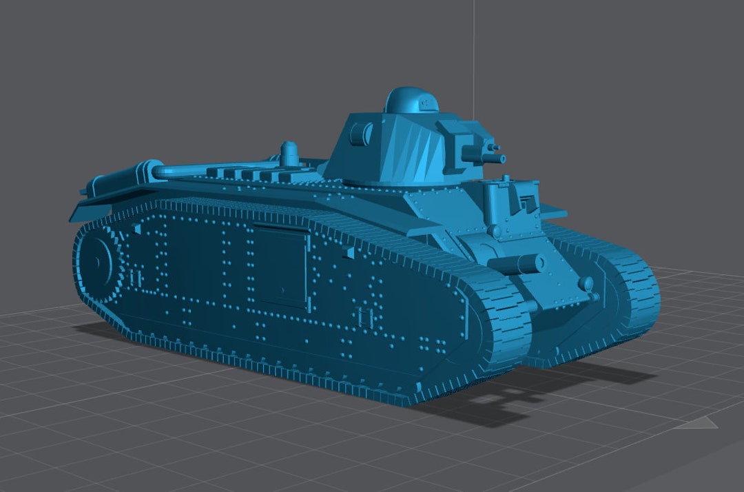 WW2 France Renault B1 Tank 28mm Miniature - Etsy