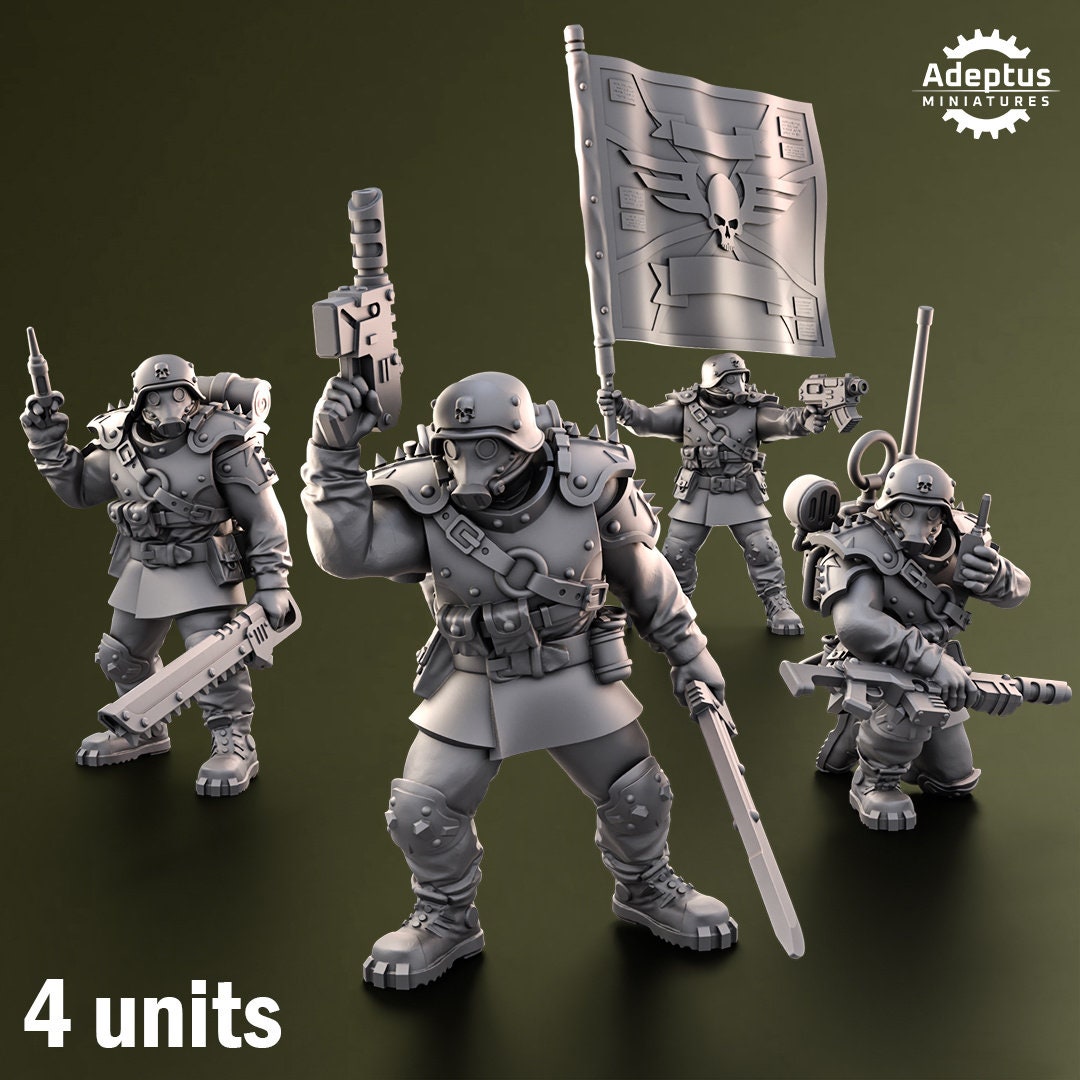 Grimstone Legion | Command Squad | 4 Man Squad | Imperial Guard - Etsy