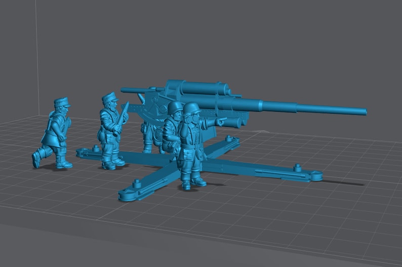 WW2 German Flak 88 Cannon 28mm Miniature - Etsy