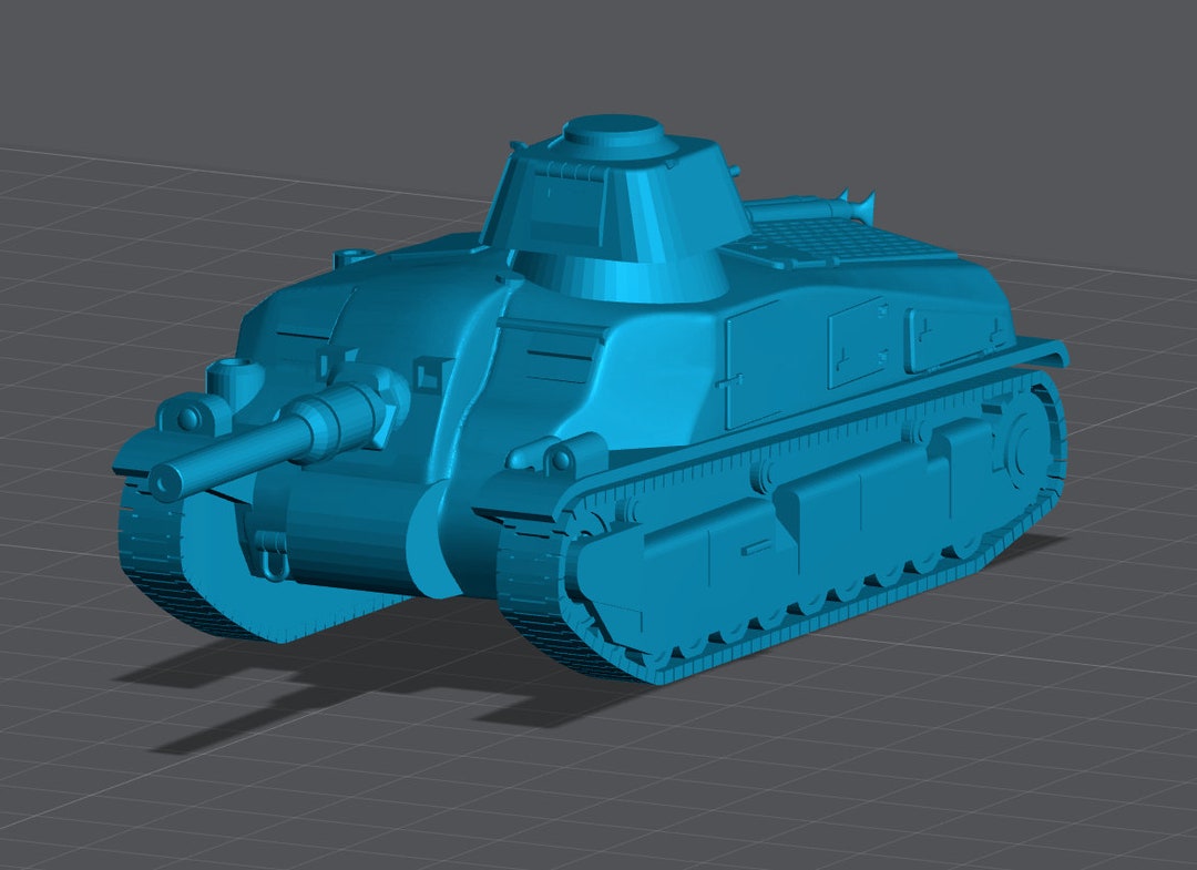 WW2 France Somua SAU40 Tank 28mm Miniature - Etsy
