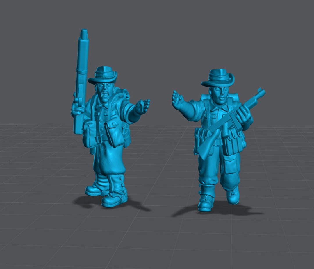 WW2 Australia Officer 28mm Miniature - Etsy