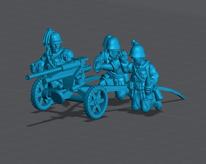 WW2 Italy 47-32 M35 Light Cannon Team 28mm or 15mm Miniatures - Etsy