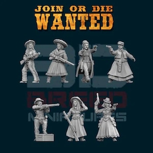 Wild West Gang of Women Miniatures - Etsy