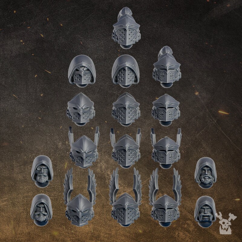 Black Templars 40k Heads - Etsy