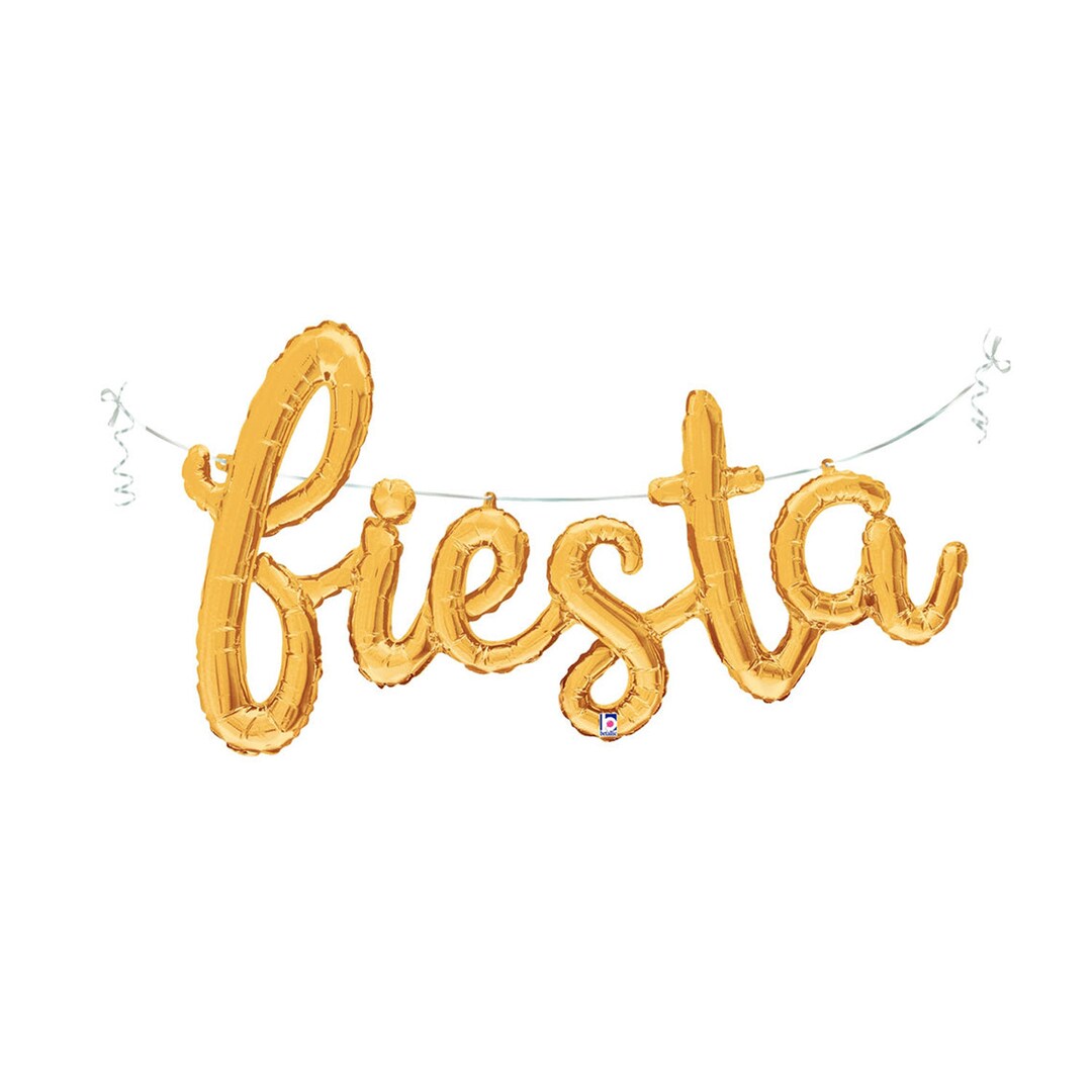 Fiesta Gold Foil Balloon 34" - Cinco De Mayo Decorations - Fiesta ...