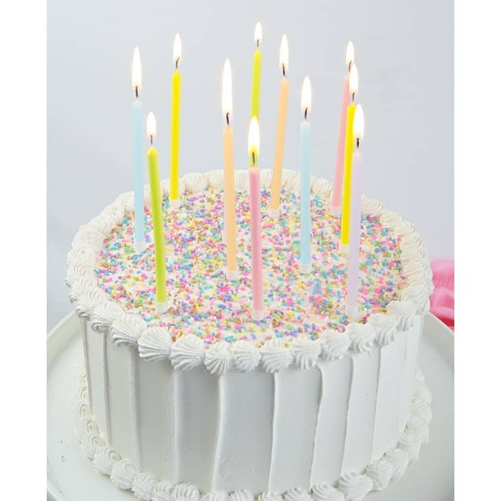 Pastel Rainbow Candles set of 12 Rainbow Birthday Candles Pastel ...