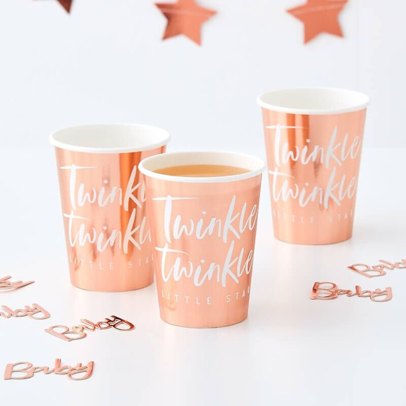 Twinkle Twinkle Rose Gold Baby Shower Bunting - Twinkle Twinkle Little ...