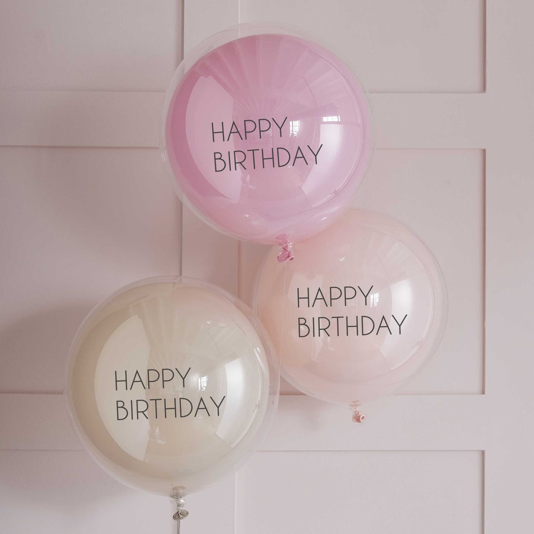 Happy Birthday Double Layered Balloons (set of 3) - Happy Birthday ...