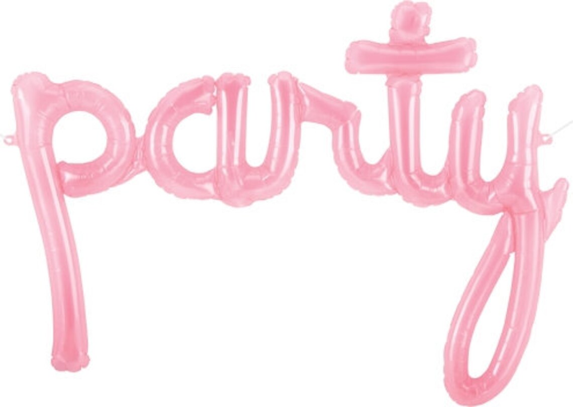 Pink Party Script Balloon - Party Décor - Birthday Balloons - Phrase ...