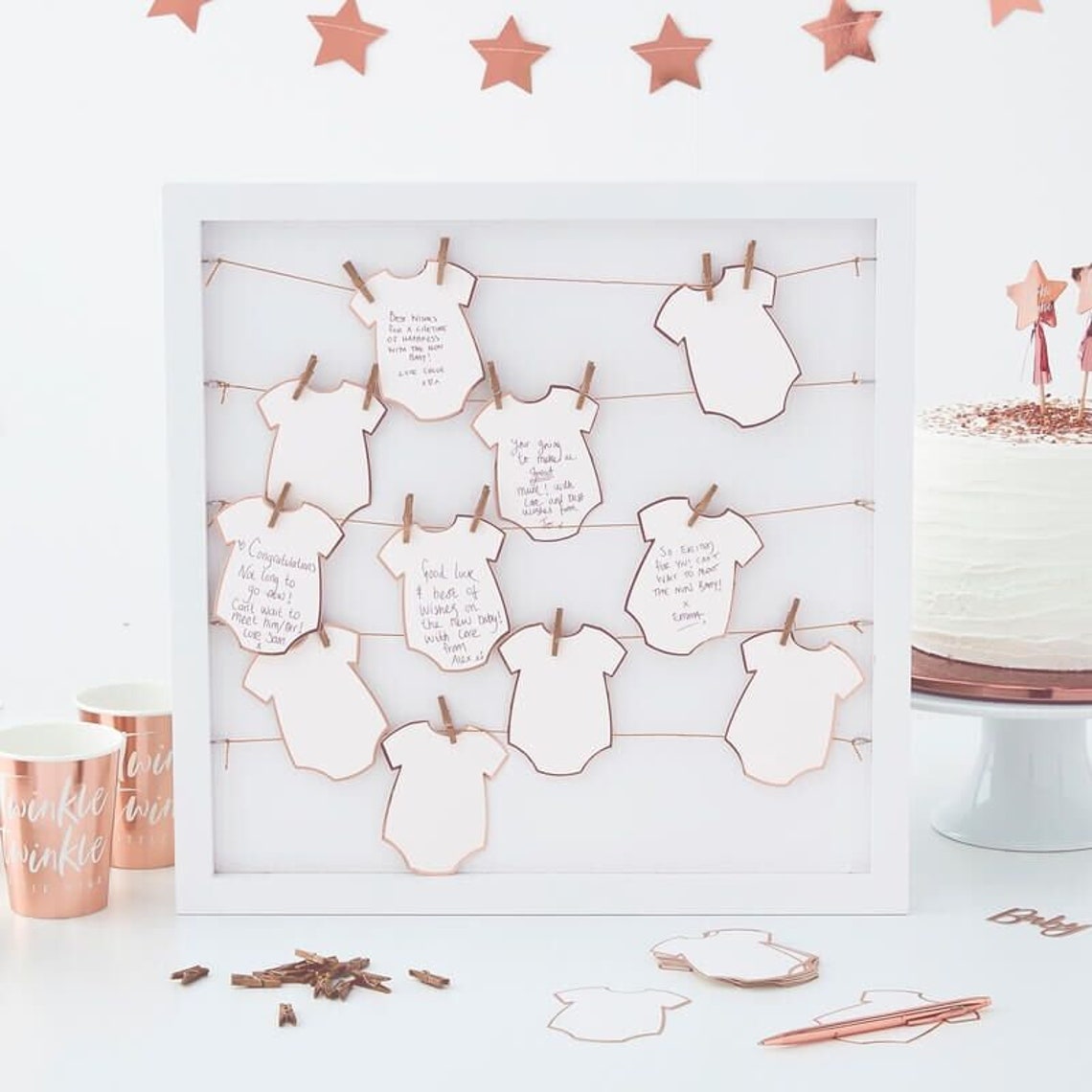 Twinkle Twinkle Rose Gold Baby Shower Bunting - Twinkle Twinkle Little ...