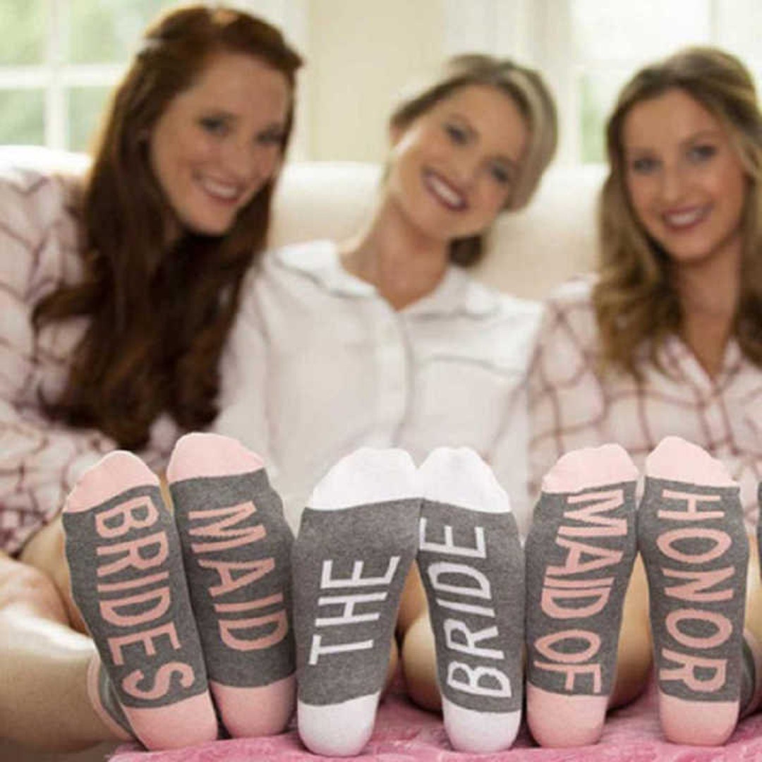 Bridal Party Socks - Bachelorette Weekend - Bridesmaid Gift - Maid of ...