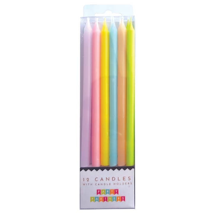 Pastel Rainbow Candles set of 12 Rainbow Birthday Candles Pastel ...