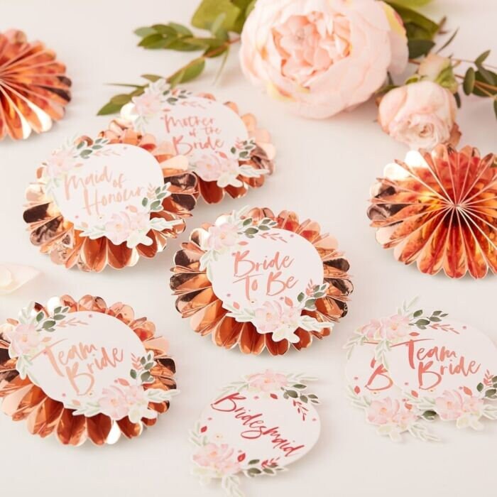 Team Bride Floral Paper Cups (9 Oz.) - Bachelorette Party Décor - Team ...