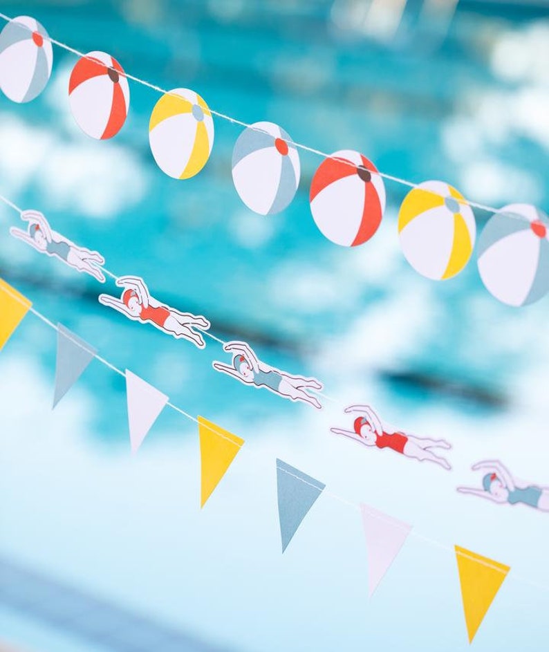 Pool Party Fans Shark Party Backdrop Pool Party Décor - Etsy