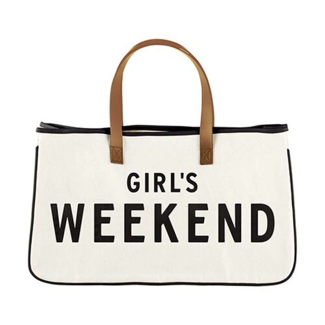 Girl's Weekend Canvas Tote - Bachelorette Weekend - Bridesmaid Gift ...