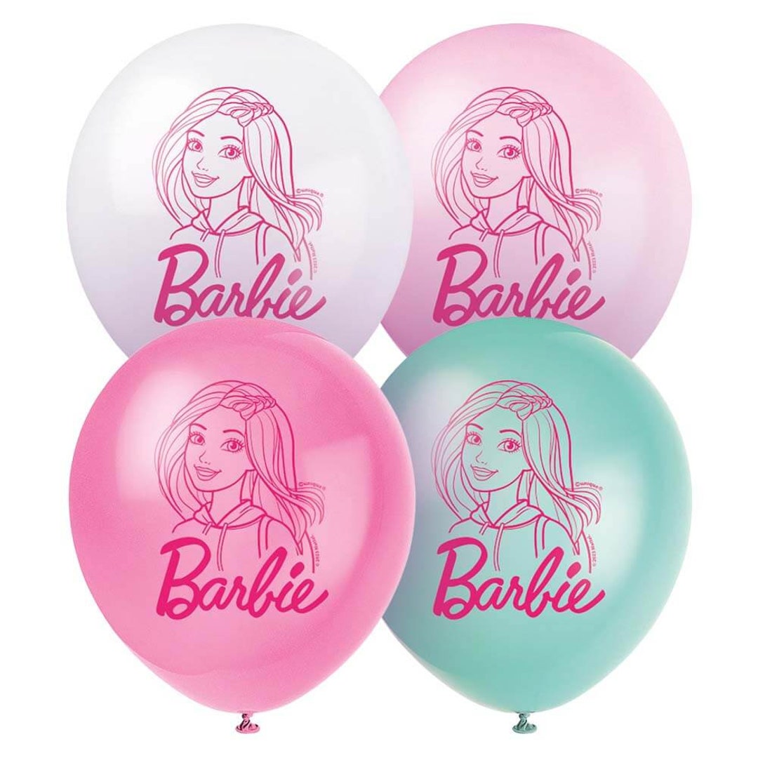 Barbie Party Balloons 12 8 Ct, Barbie Themed Party for Girls, Pink ...