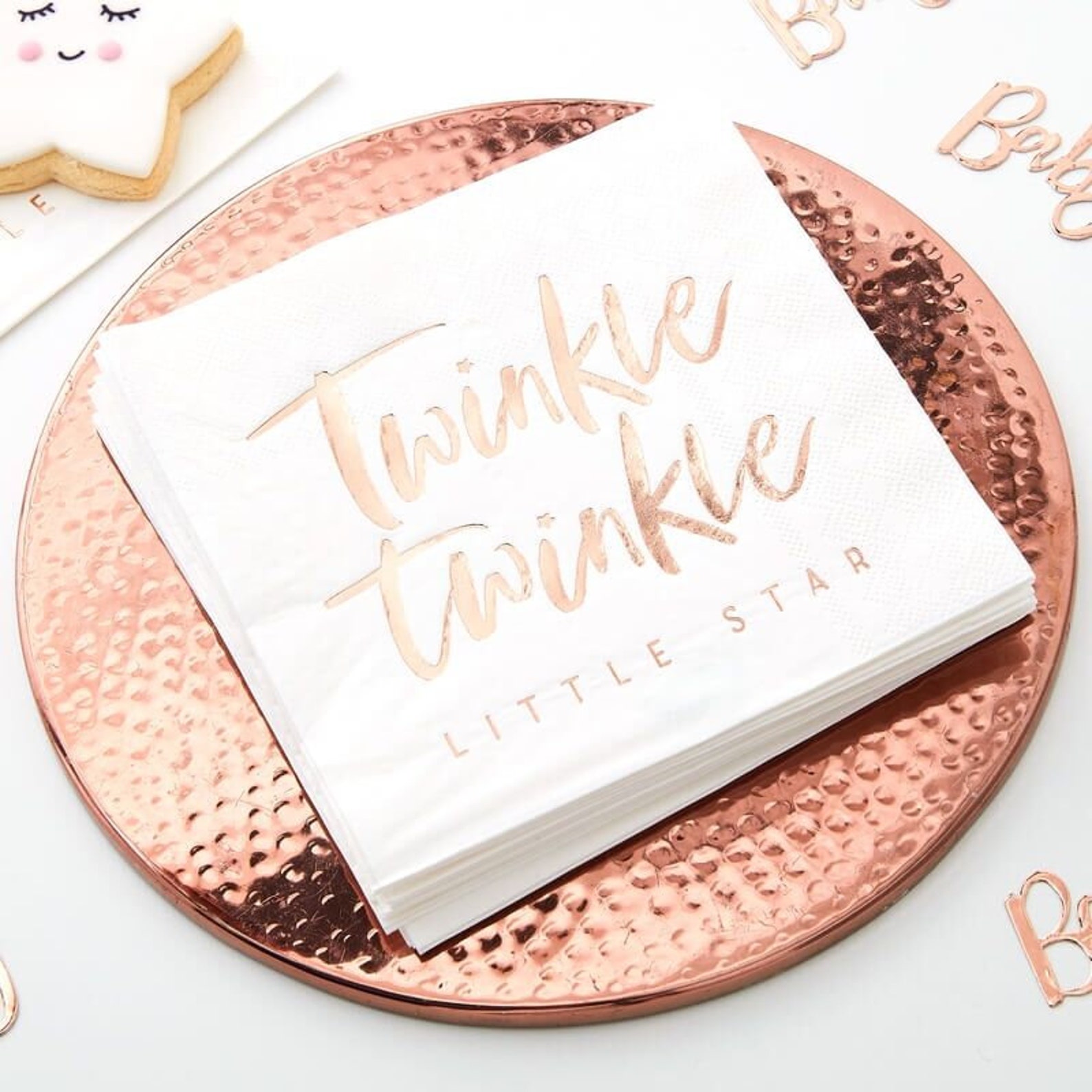 Twinkle Twinkle Rose Gold Baby Shower Bunting - Twinkle Twinkle Little ...